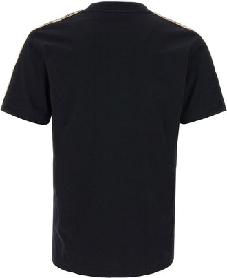 Burberry Check Tape T-Shirt - Black