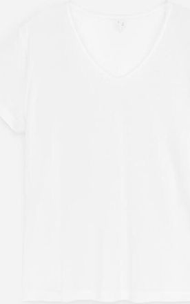 Arket T-Shirt Mit U-Ausschnitt -Wei&szlig;