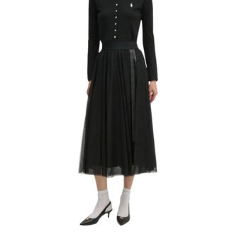 Joop Femme, Jupes, Noir, Taille: 44 FR Jupe Midi &Eacute;vas&eacute;e en Tulle