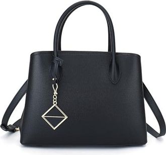 Carlheim Womens Shoulderbags Classis Genuine Leather, Black