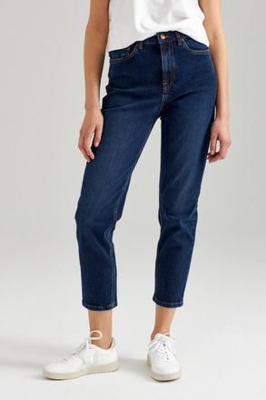 ThokkThokk ThokkThokk Damen vegan Mom Cropped Jeans Indigoblau