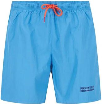 Napapijri Herren Badeshorts blau Mikrofaser unifarben
