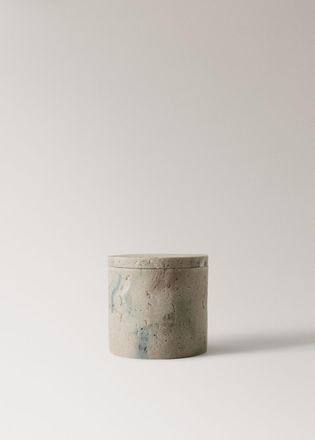 Mango Petit gobelet salle de bains en r&eacute;sine effet travertin sable - Home - S - MANGO HOME