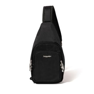 Baggallini Damen Schlinge mit Diebstahlschutz Securtex Diebstahlsicherung Daytripper Sling, Schwarz