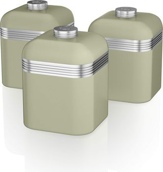 SWAN Products Retro Canisters, Set of 3, Green by Swan Products