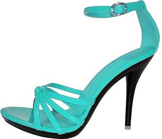 Miyoopark Sandales élégantes à talons sexy pour femmes, B01 Noeud Turquoise, 35 EU