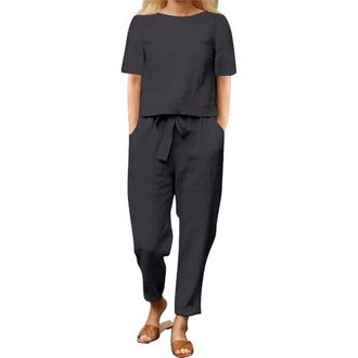 Generic Surv&ecirc;tement complet pour femme, ensemble de pyjama 2 pi&egrave;ces &agrave; manches longues, ensemble de pyjama confortable, v&ecirc;tement de nuit tendance et confortabl