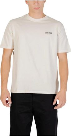 Napapijri Homme, Tops, Beige, Taille: S T-shirt en coton &agrave; manches courtes et col rond