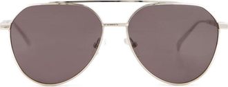 Alexander McQueen Eyewear Getönte Pilotenbrille - Silber