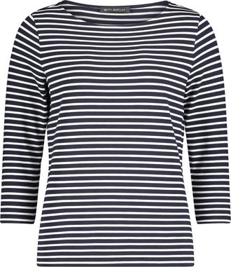 Betty Barclay Damen Basic Shirt mit Ringel 42, Dunkelblau/Wei&szlig;