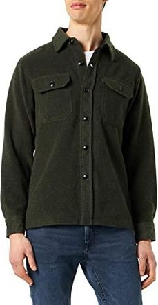 Schott NYC SHCARL3 Chemise, Dark Kaki, M Homme