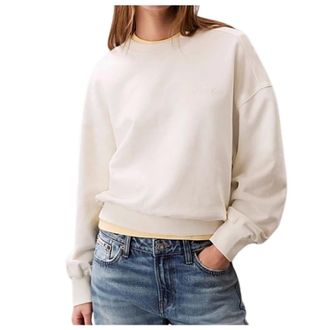 Calvin Klein Damen, Sweatshirts & Hoodies, Weiß, MGröße