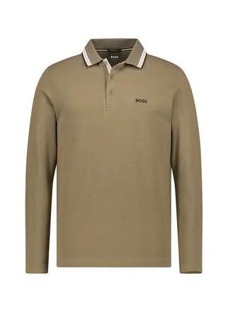 HUGO BOSS Herren Polo-Shirt gr&uuml;n Baumwoll-Piqu&eacute;