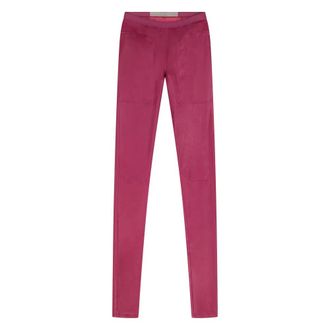 Rick Owens Stilvolle Lederleggings mit Taschen - - Trousers - Damen - Rosa - XS