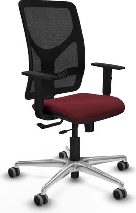 Piqueras y Crespo B&uuml;rostuhl mit 1D-Armlehnen, h&ouml;henverstellbare Lendenwirbelst&uuml;tze, ausgestattet mit Syncro/Traslack und Schneideschaum, mit Rollen von 65 mm, Parkett, 