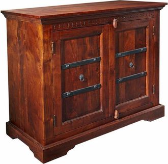 Massivmoebel24 Kommode Akazie 107x50x88 nougat lackiert OXFORD 423