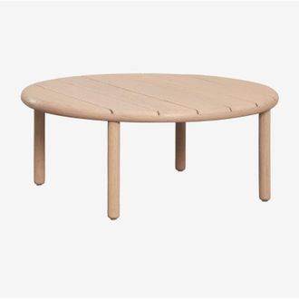 Sklum Runder Couchtisch aus Akazienholz Olivia Helles Akazienbraun &Oslash;80 cm Helles Akazienbraun