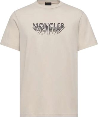 Moncler Homme, Tops, Beige, Taille: XL T-Chemises
