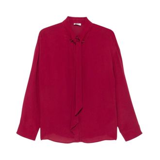 Liu Jo Wf6330T2578 Blouse &agrave; foulard - Femme - Blouses et Chemises - Rouge - Taille: 38 FR