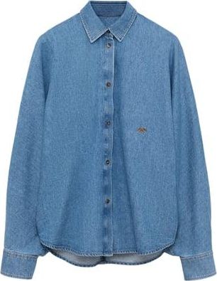 Loewe Chemise en denim de coton d&eacute;lav&eacute;