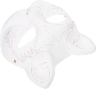 Soimiss Selbstgemacht Papiermaske Katzenform Unbemalt Leichtes Hautfreundliches Material Partymaske Cosplay Zubeh&ouml;r f&uuml;r Maskenb&auml;lle Bastelset