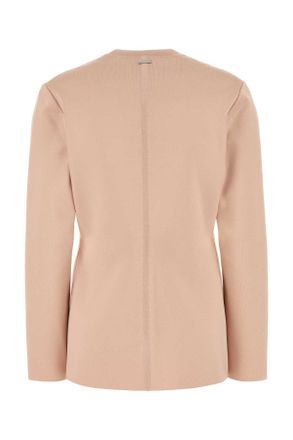 Ferragamo Womens Pink Stretch Viscose Blend Cardigan Ballet Maglieria Sweater