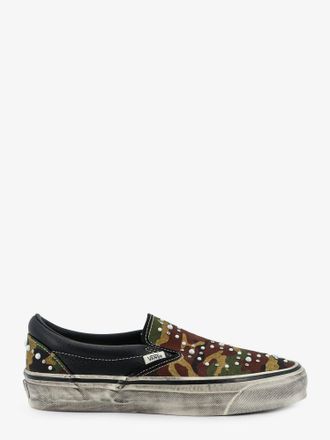 Vans LX Classic Slip-On 98 canvas and leather sneakers with all-over metal beads - VANS - gender_Man
