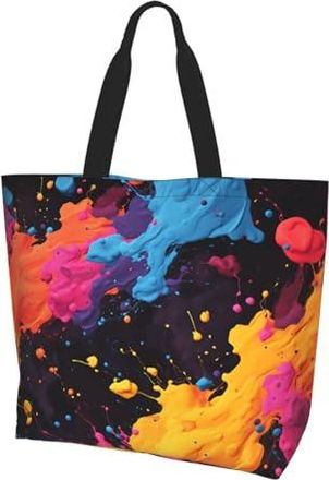 Generic Couleur Mouchet&eacute;e Sac A Main Femmes Imperm&eacute;able Sacs De Courses D&eacute;contract&eacute; Sac Fourre-Tout Pour Gym Quotidienne Universit&eacute;