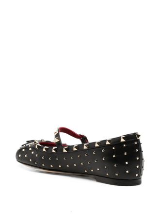 Valentino Garavani Rockstud Leather Flat - Black