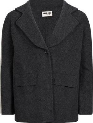 BERENICE Blazer droit en laine uni