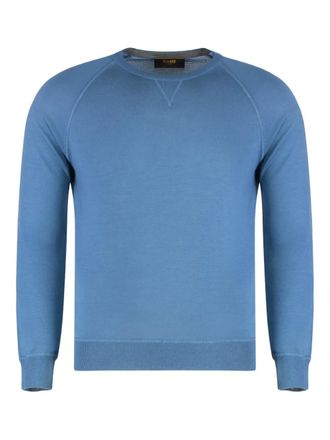 Moorer pull &agrave; col rond - Bleu