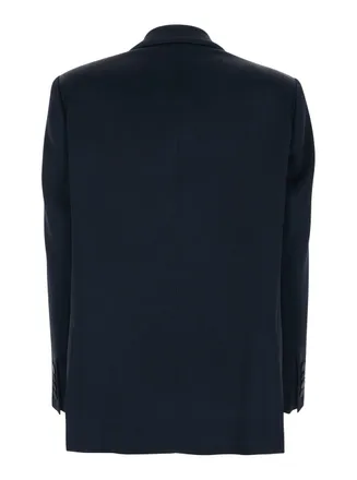 Blaz&eacute; Milano Womens Double-Breasted Jacket Blue Viscose Blazers