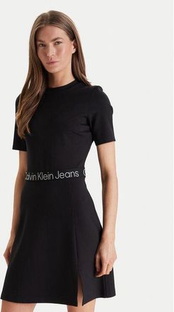 Calvin Klein Jeans Kleid f&uuml;r den Alltag LV047F290G Schwarz Regular Fit