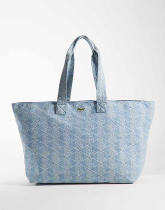 Lacoste Tote bag &agrave; monogramme - Bleu