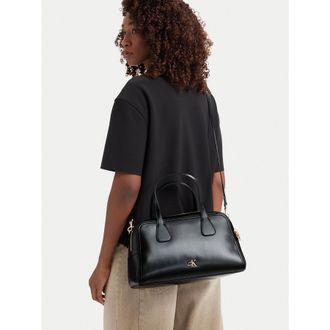 Calvin Klein Handtasche Calvin Klein Ck Medium Bowling Bag LV04F3610G Schwarz