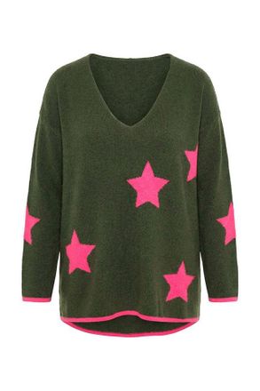 Angel Of Style Strickpullover Pullover oversized Sterne Langarm