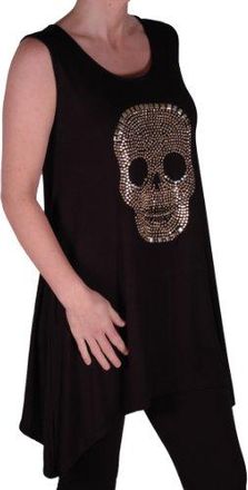 Eye Catch TM - Débardeur tête de Mort dorée- Lucy - Femme -Grandes Tailles