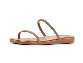 Crocs Sandales plates Miami &agrave; deux brides pour femme, chocolat au lait, pointure 39, Chocolat au lait., 38/39 EU