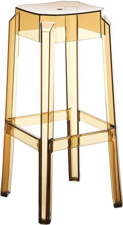 Clp Barhocker Fox I Stapelbarer Barstuhl aus hochwertigem Kunststoff I Wetterbeständiger Tresenhocker I Sitzhöhe 75 cm, Farbe:Bernstein