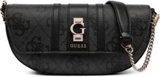 Guess Femme, Sacs, Noir, Taille: ONE Size Sac bandouli&egrave;re g&eacute;om&eacute;trique Erenia