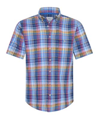 Brax Herren Style Dan C Cotton Linen SLUB Kurzarnhemd