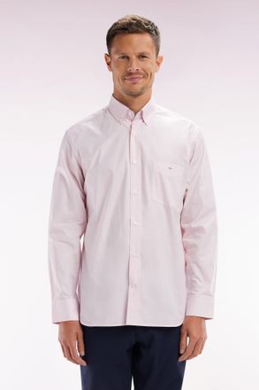 Eden Park Chemise En Coton Rose Coudi&egrave;re Coupe Droite