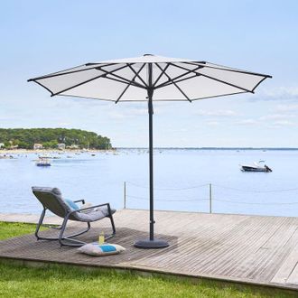 Hesperide Parasol droit rectangulaire inclinable Maluvia blanc 3,5m - Hesp&eacute;ride