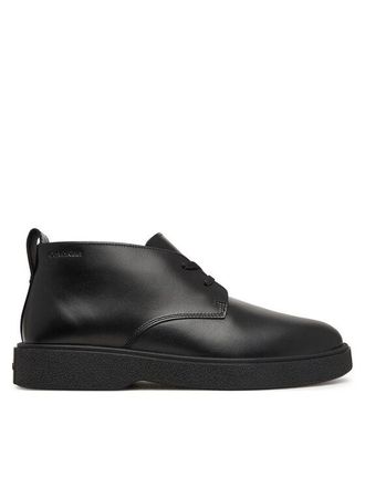Calvin Klein Schn&uuml;rschuhe Text Rubber Desert Boot Lth HM0HM02255 Schwarz
