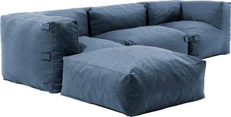 Oviala Ecksofa, modular, 4-Sitzer, Blau Pacific