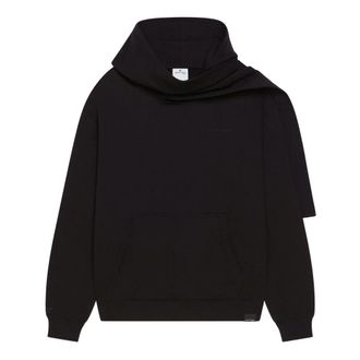 Courr&egrave;ges Hoodie mit drapiertem Frontschalldetail - - Sweatshirts & Hoodies - Damen - Schwarzk - S