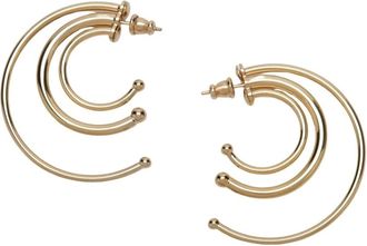 Panconesi Pierced Solar Hoops Small - Femme - Accessoires - Jaune - Taille: ONE Size