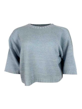 Fabiana Filippi Pull Col Rond - Bleu Clair