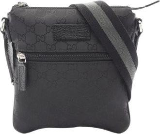 Gucci unisex, Pre-owned, Noir, Taille: ONE Size Sac bandouli&egrave;re Vintage en nylon Pre-owned