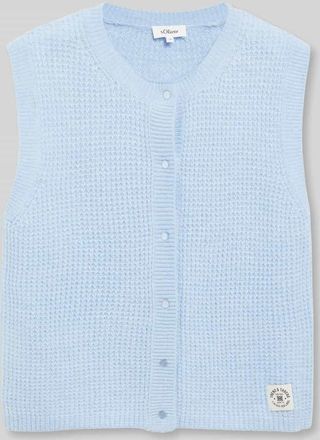 s.Oliver Red Label Strickjacke aus Alpaka mit Label-Patch